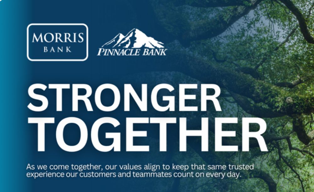 Pinnacle Bank Merges with Morris Bank to Become Vallant Bank - 92.1 WLHR
